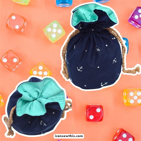 Sew A Versatile Drawstring Dice Bag With A Round Bottom Free Pattern