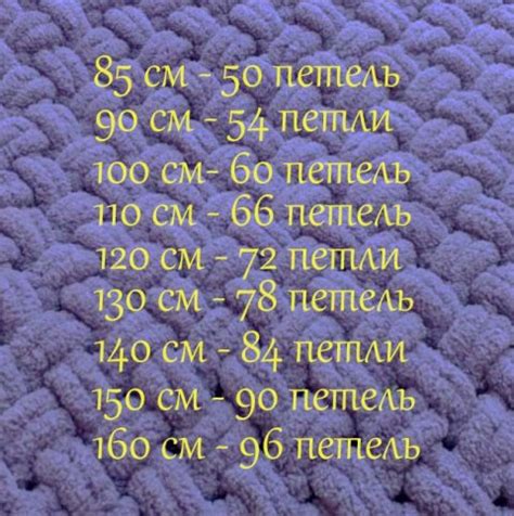 Расчет петель для пледа Плетенка из пряжи Alize Puffi | Parmakla örgü ...