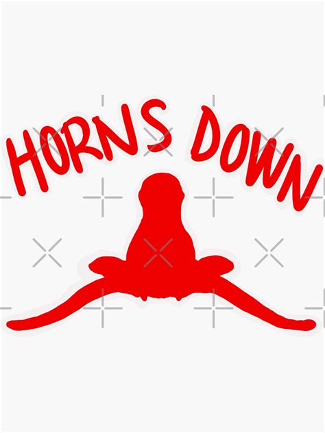 Horns Down Drawing Red Sticker For Sale By Artwithainsley Redbubble