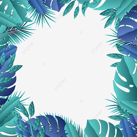 熱帶樹葉框架設計與png 夏葉 葉子樹葉 熱帶的向量圖案素材免費下載，png，eps和ai素材下載 Pngtree