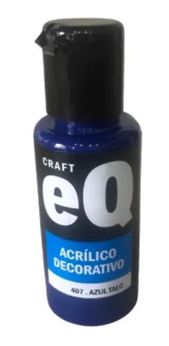 Acrílico Decorativo Eq Arte Craft 50cc Color Azul Talo 407