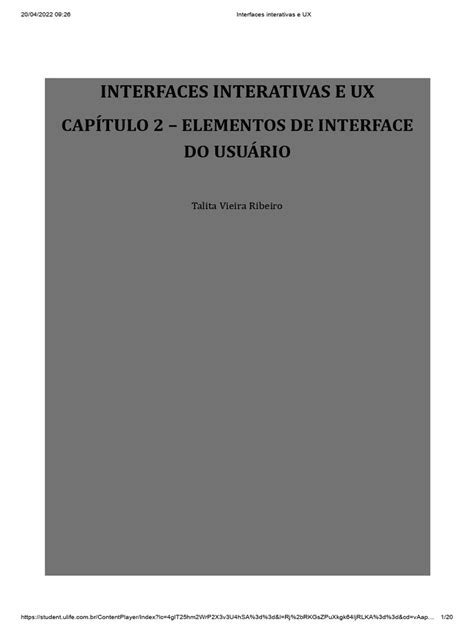 Unidade 2 Interfaces Interativas E Ux Pdf