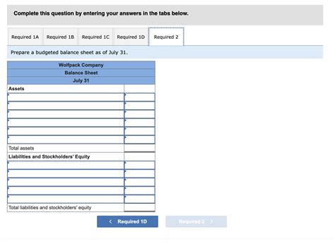 Solved Budgeting Assumptions 1 All Sales Are On Account