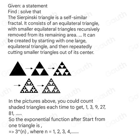 Solved Activity The Sierpinski Triangle Is A Fractal That Shows An