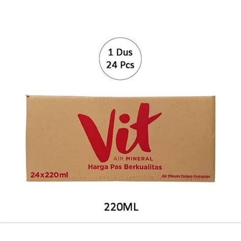 Jual Vit Botol Mini 220 Ml Air Minum Mini 1 Dus Isi 24 Botol Shopee