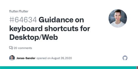 Guidance On Keyboard Shortcuts For Desktopweb · Issue 64634 · Flutter