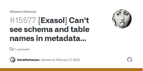 Exasol Can T See Schema And Table Names In Metadata Panel Issue