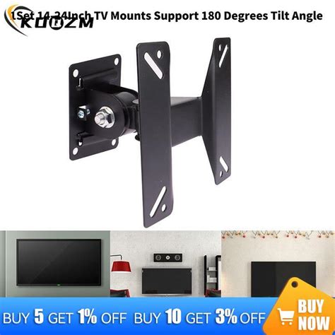Tv 마운트 Lcd Led 모니터 벽 마운트 브래킷 고정 평면 패널 Tv 프레임 지지대 나사 포함 180 도 틸트 각도