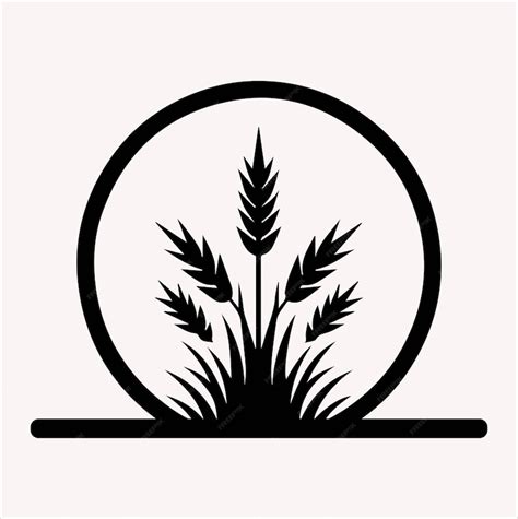 Grass Vector Silhouette Illustration Premium Ai Generated Vector