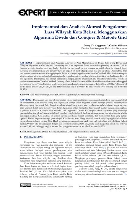 Pdf Implementasi Dan Analisis Akurasi Pengukuran Luas Wilayah Kota Bekasi Menggunakan