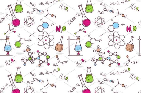 Hand Draw Chemistry A Pattern Graphic By Sonneleo How To Draw Hands