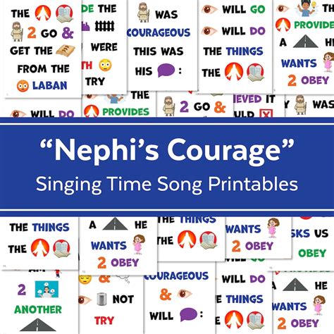 Nephi S Courage Singing Time Flipchart For LDS Primary Come Follow Me