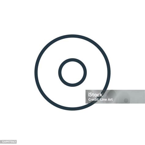 미디어 플레이어 개념에서 아이콘 벡터를 기록합니다 레코드 편집 가능한 스트로크의 얇은 선 그림입니다 웹 및 모바일 앱 로고 인쇄