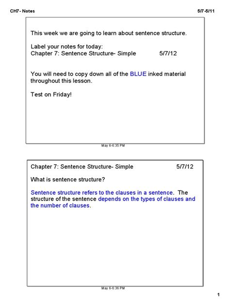 chapter 7 notes pdf sentence linguistics clause