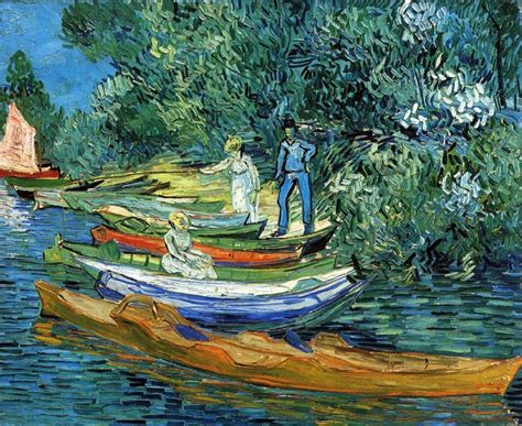 Rowing Boats On The Banks Of The Oise 1890 Vincent Van Gogh Size