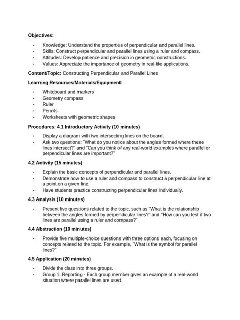 Constructing Perpendicular And Parallel Lines Pdf Perpendicular