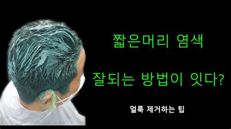 짧은머리염색 얼룩제거방법 Youtube
