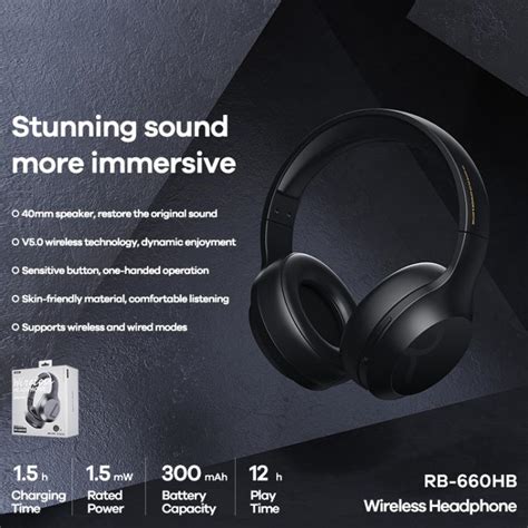 REMAX RB-660HB Multifunctional Wireless Bluetooth Headset with 3.5mm ...