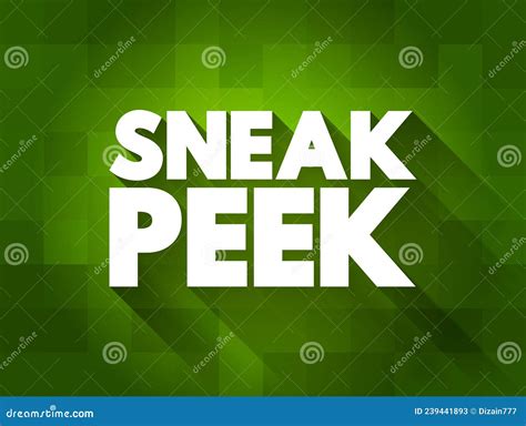 Sneak Peek Text Quote Concept Background Stock Illustration
