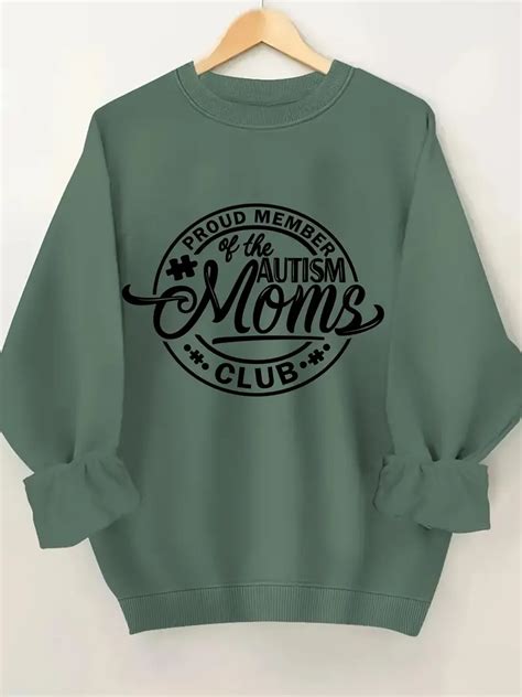 Letter Print Sweatshirt Plus Size Casual Long Sleeve Crew Temu Canada