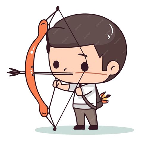 Premium Vector Cupid With Bow And Arrow Cartoon Vector Illustration