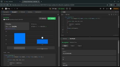 Imran Ansari On Linkedin 🚀 Excited To Tackle Array Challenges Just Solved The Merge Sorted