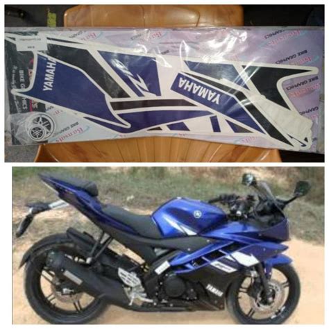 Yamaha R15 V2 Racing Blue Full Set Sticker Bd
