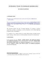 Understanding Domain Modeling In Software Engineering Course Hero