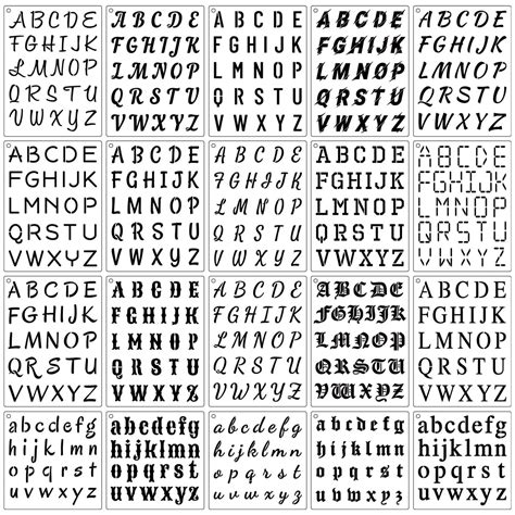 Buy Coocamo Pack Letter Stencils For Painting Alphabet Stencils Letters And Numbers Stencil
