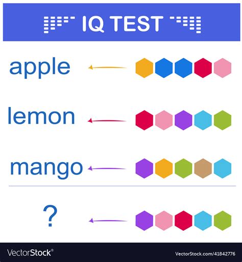 Logic Question Iq Test Royalty Free Vector Image