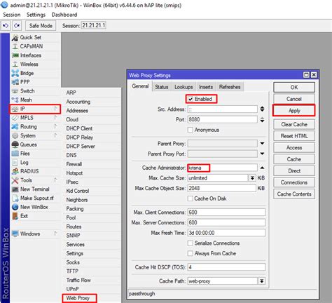 Konfigurasi Web Proxy