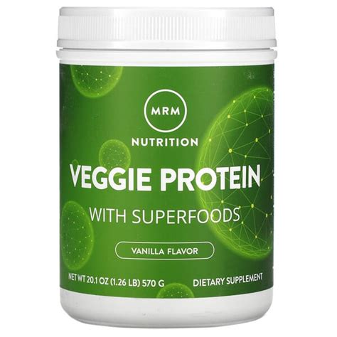 MRM Nutrition, Veggie Protein with Superfoods, Vanilla, 1.26 lb (570 g)