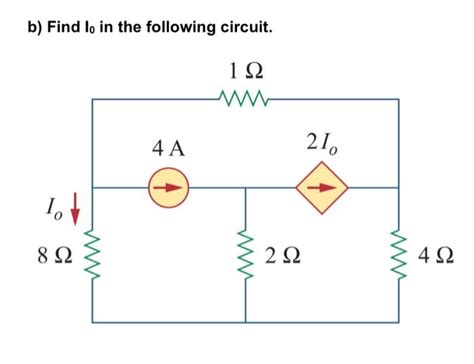 solved b find i0 in the following circuit