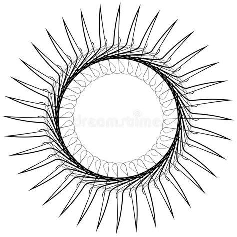 abstract spiral element motif isolated on white background stock