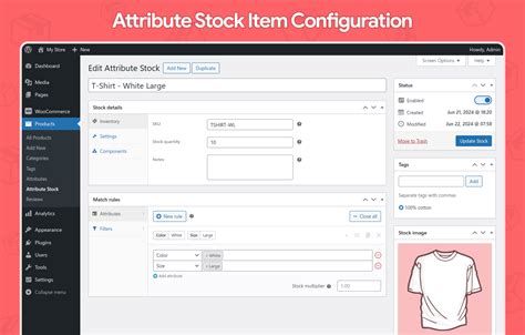 WooCommerce Attribute Stock Shared Stock Variable Quantities By