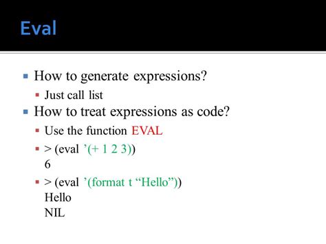 10 Macros Lisp Code Is Expressed As Lists Which Are Lisp Objects This