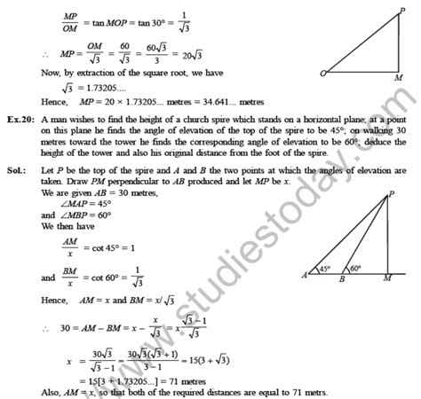 Cbse Class 10 Trigonometry Printable Worksheet Set A