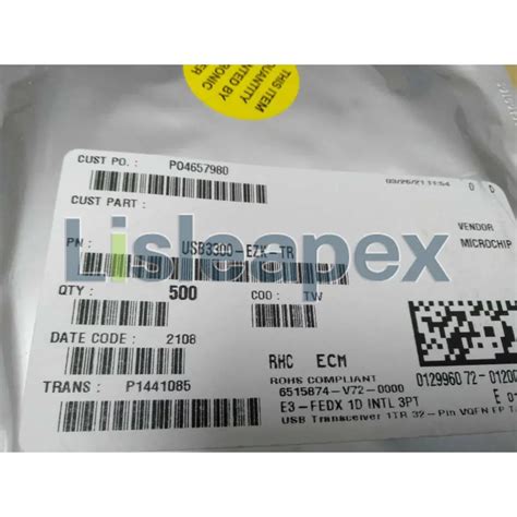USB3300 EZK TR Microchip USB Interface IC 亮辰科技