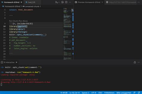 Preview Of RMarkdown Not Showing Using Open Preview To Side Issue REditorSupport