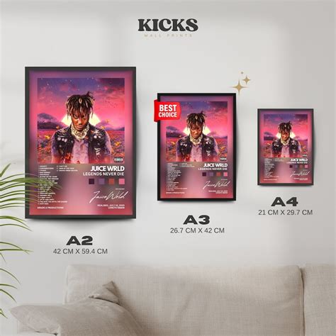 Juice Wrld Legends Never Die Album Cover Posters Album Cover Wall Art