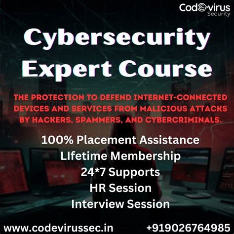 Learn Cybersecurity Expert Course Codevirus Security Posted On The