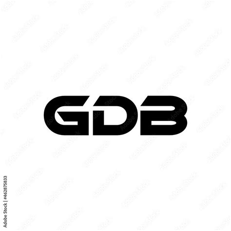 Gdb Letter Logo Design With White Background In Illustrator Vector Logo Modern Alphabet Font