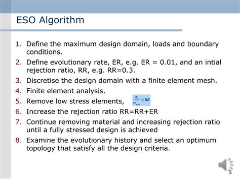 Ppt Evolutionary Structural Optimisation Lectures Notes Modified Powerpoint Presentation Id