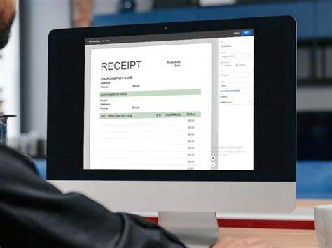 Receipt Template Excel Printable Payment Receipt Google Sheets Sales Receipt Digital Receipt