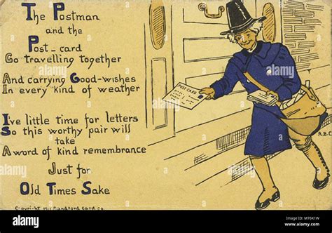Poem About The Postman And Post Card Co Travelling Together Nby 21160
