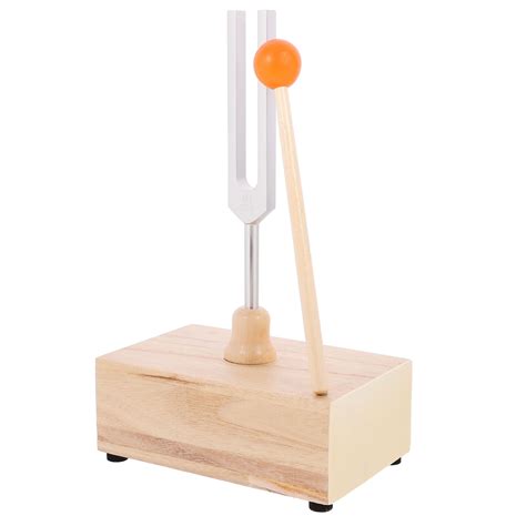 1 Set Tuning Fork Percussion Resonator Wooden Resonator Box Tuning Fork With Mallet