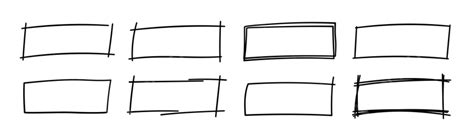 손으로 그린 사각형 프레임 고르지 않다 잉크 선 Png 일러스트 및 벡터 에 대한 무료 다운로드 Pngtree