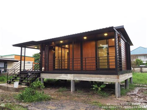 บ้านโมเดิร์นน็อคดาวน์ 1 ห้องนอน 2 ห้องน้ำ งบก่อสร้าง 797 000 บาท ดู