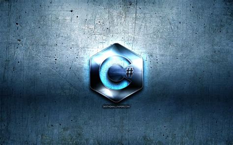 Descargar Fondos De Pantalla C Sharp Logotipo De Metal El Grunge El