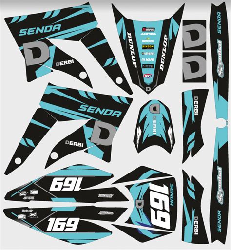 Kit déco Derbi 50 X TREME Racing Senda Rouge Kitdeco moto fr